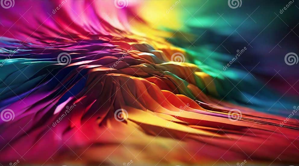 Generative Ai, Stunning 3d Rendering Background of Abstract Multi ...