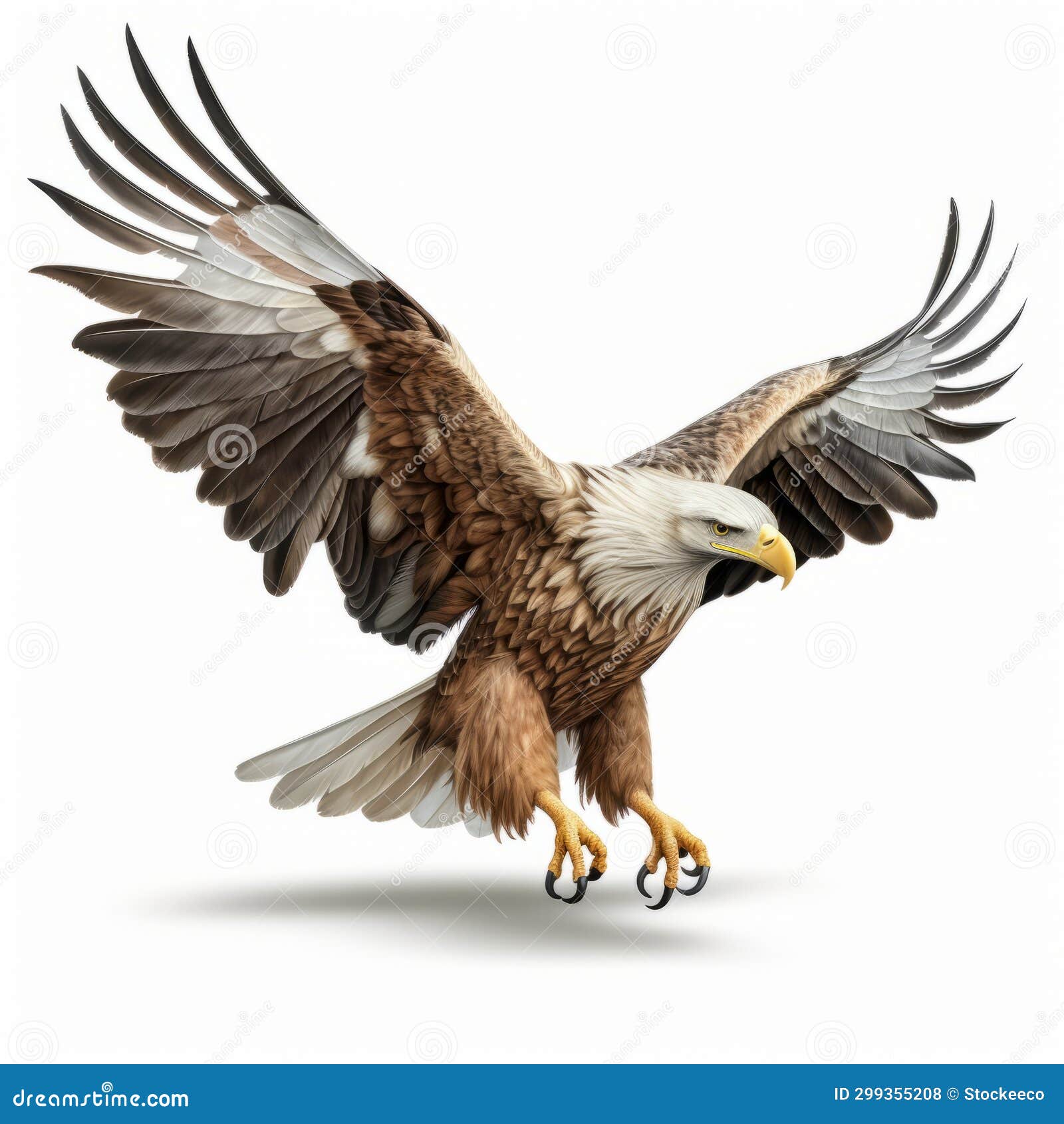 Stunning 3d Vector Image of a Majestic Bald Eagle in Flight Stock ...