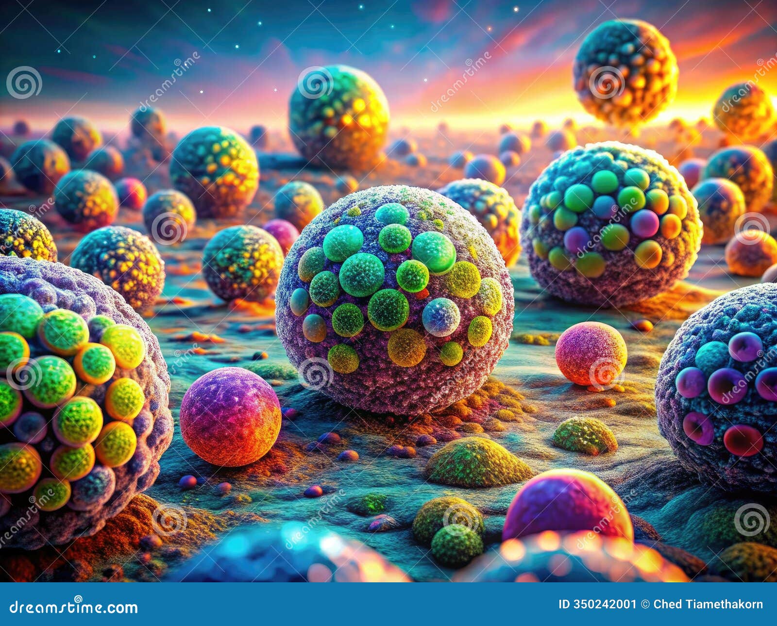 Stunning 3D Visualization of a Glowing Stem Cell Colony Unveiling ...