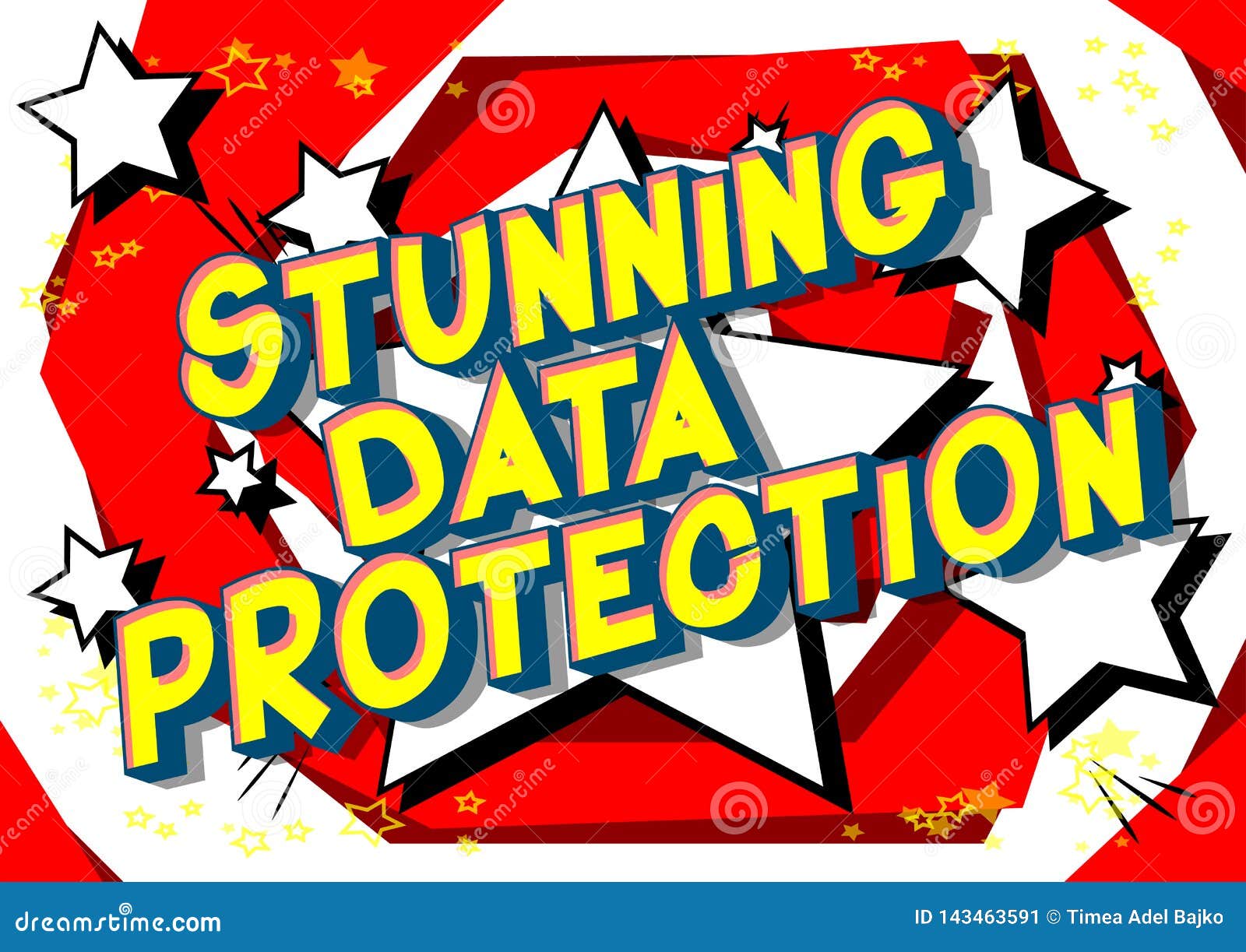 Stunning Data Protection - Comic Book Style Words. Stock Vector ...