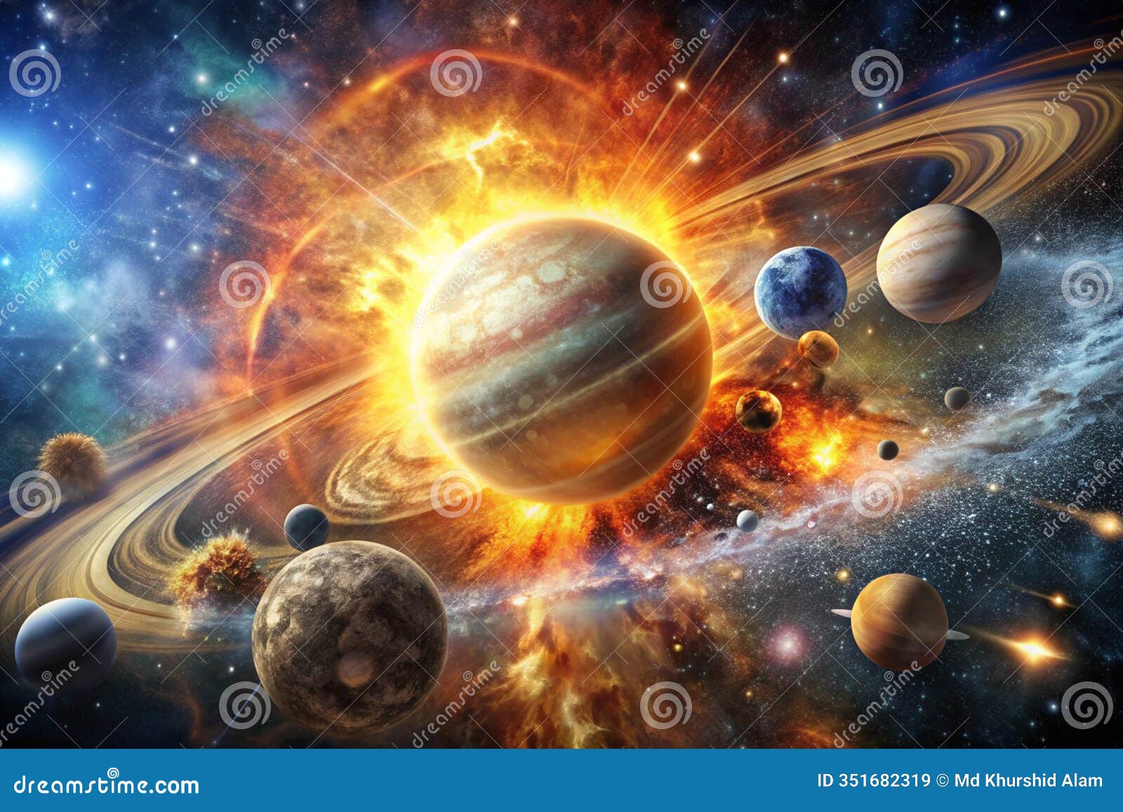 Stunning Depiction of the Solar System with Radiant Planetary Orbits ...