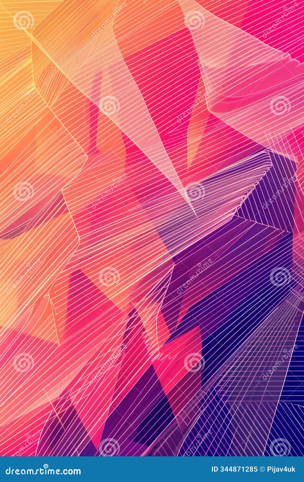 Stylish Linear Triangle Background: Design with Vibrant Geometric ...