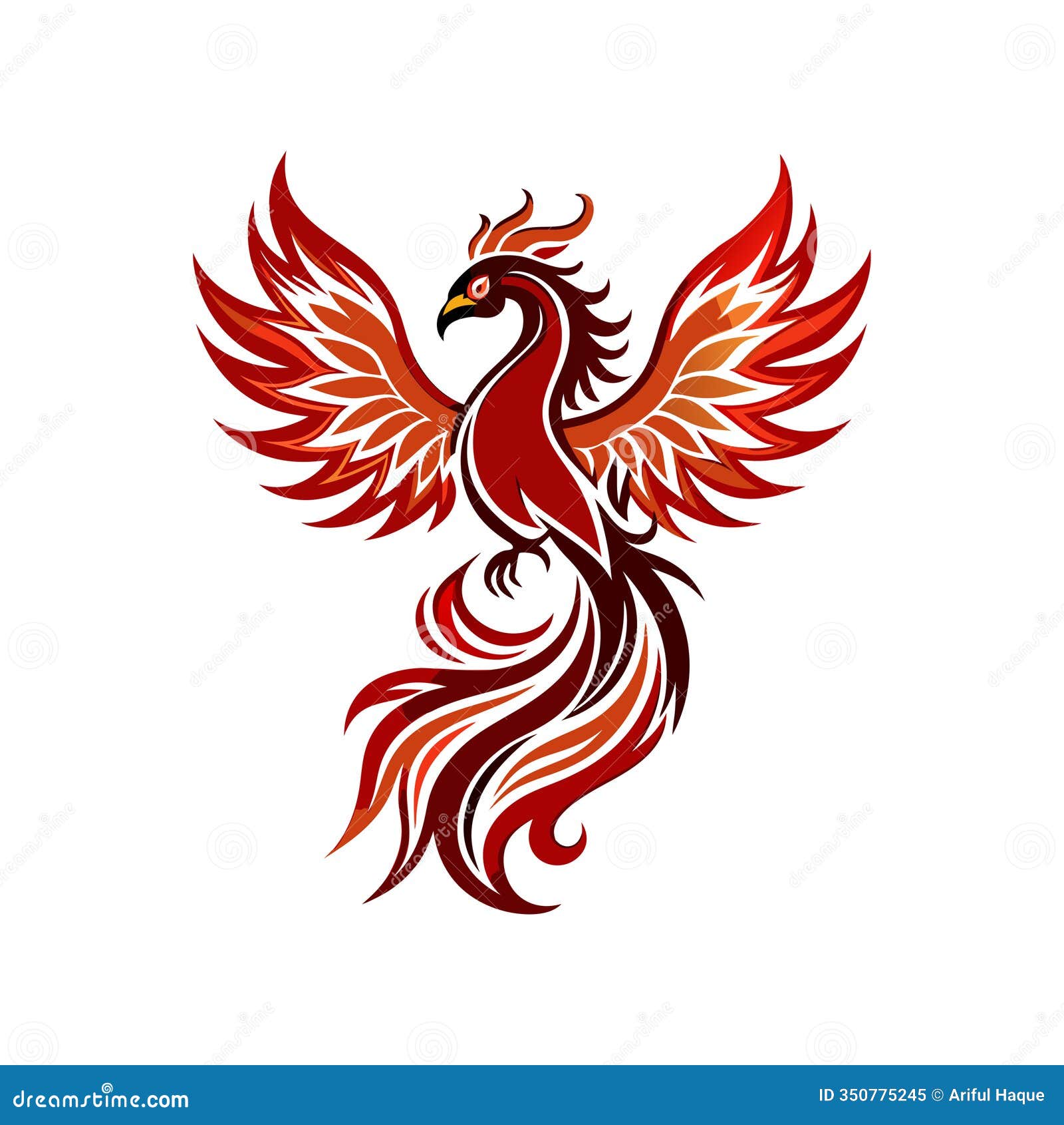 Elegant Tribal Phoenix Design. Stock Illustration - Illustration of ...