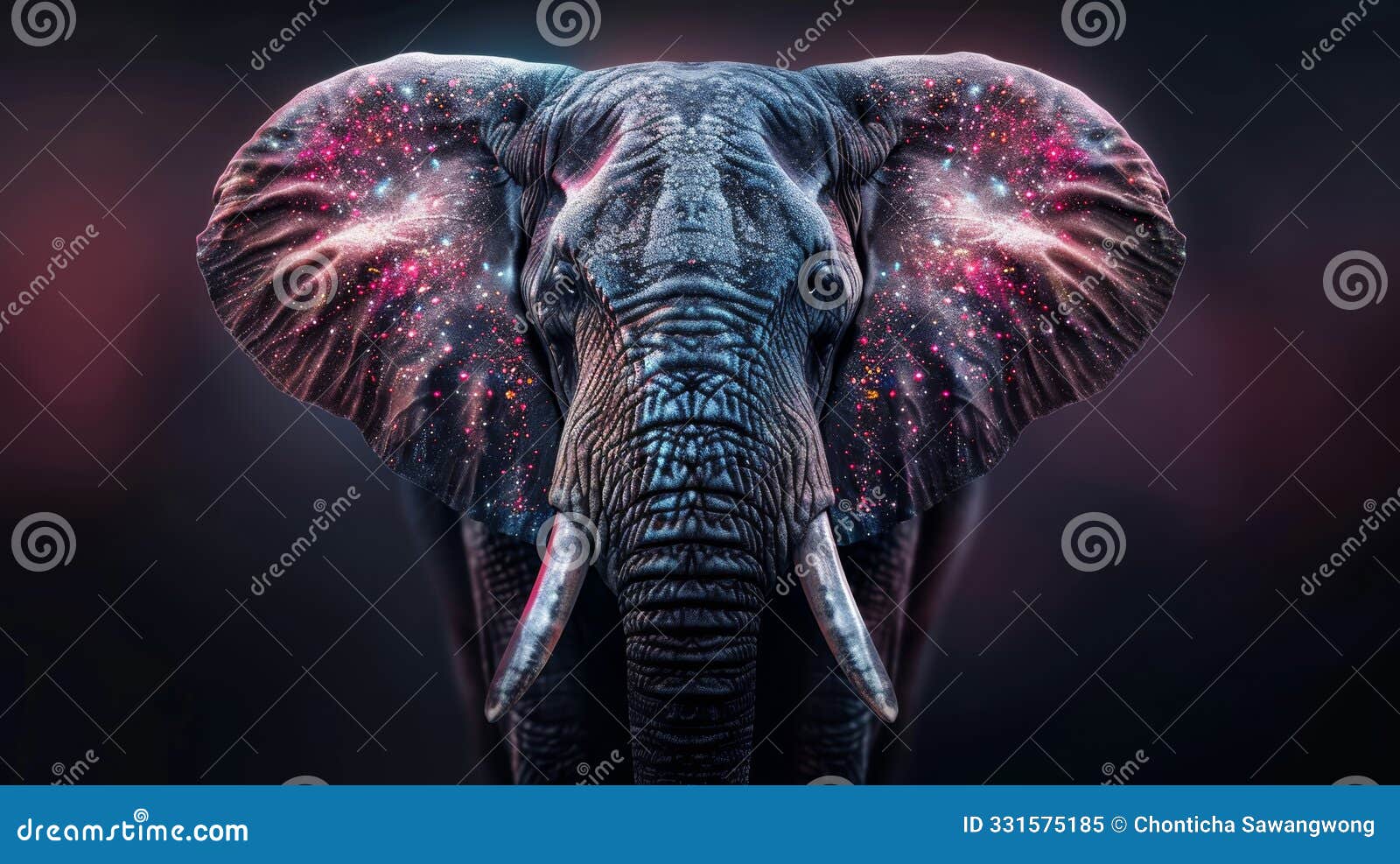 Stunning Digital Art of an Elephant with Galaxy Elements in Its Ears ...