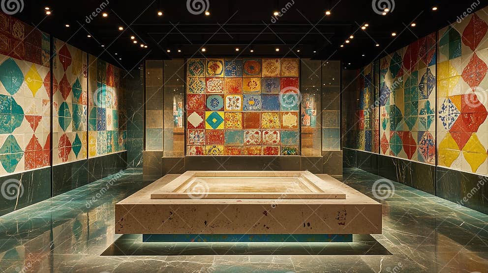 Vibrant Sicilian Ceramic Tile Pattern with Colorful Geometric Design in ...