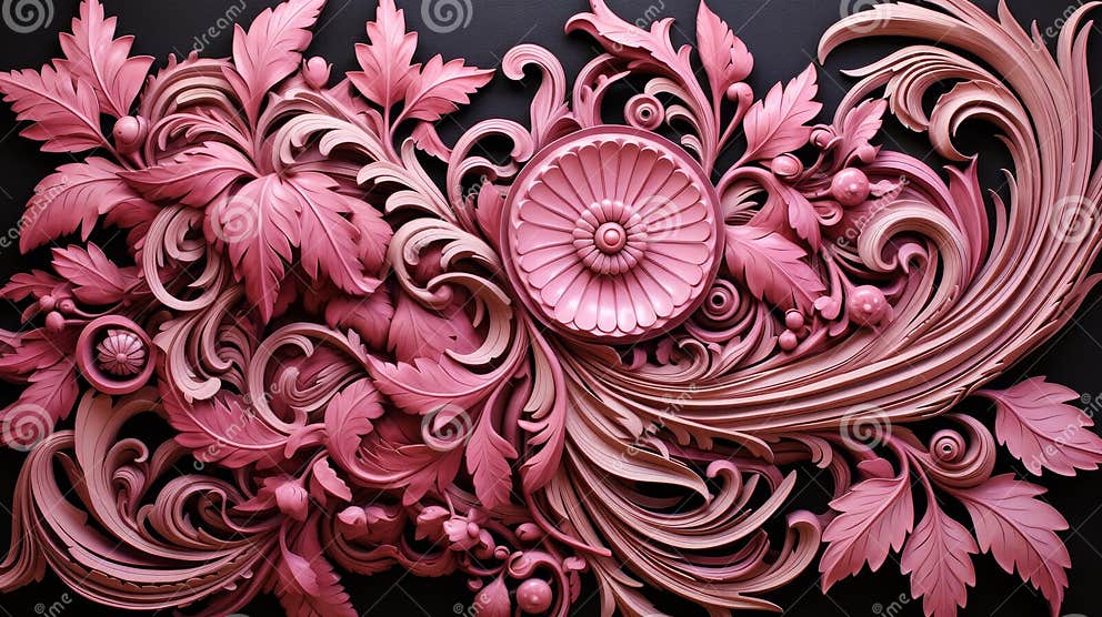 Stunning Elegant Scrollwork Art in Soft Hues with Intricate Patterns ...