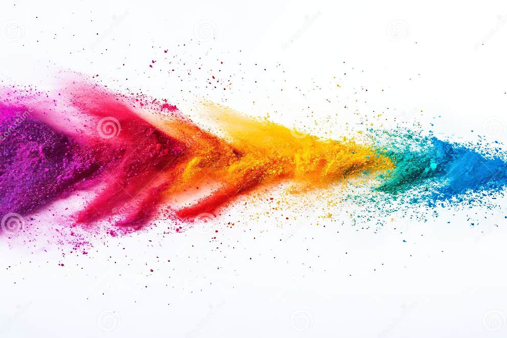 Stunning Explosion Splash on White Background. Blurred Powdered Dust ...