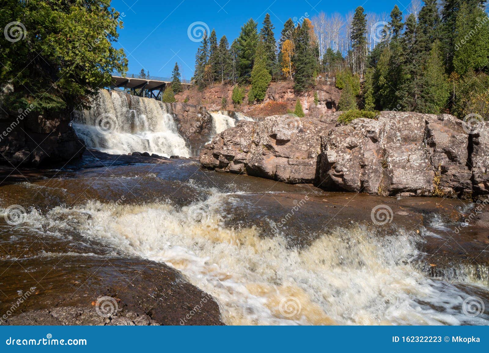 Stunning Fall Color Scenery at Gooseberry Falls State Park, at the ...