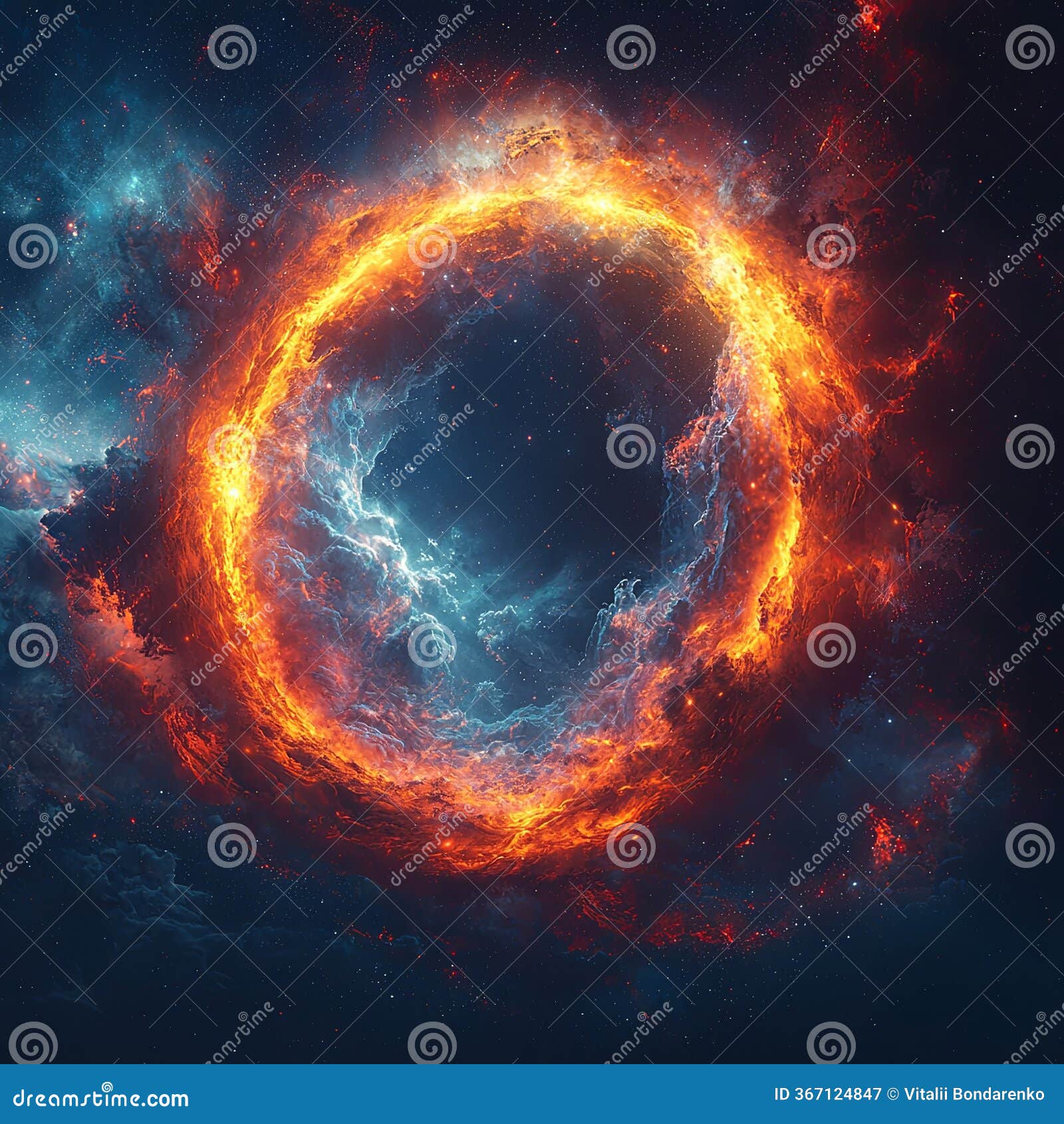 Fiery Ring Vector Illustration | CartoonDealer.com #3861440