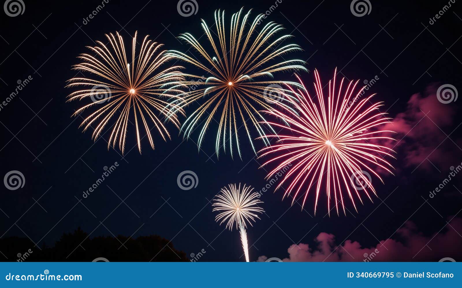 Stunning Firework Celebration Scene with Vibrant Colors and Joyful ...