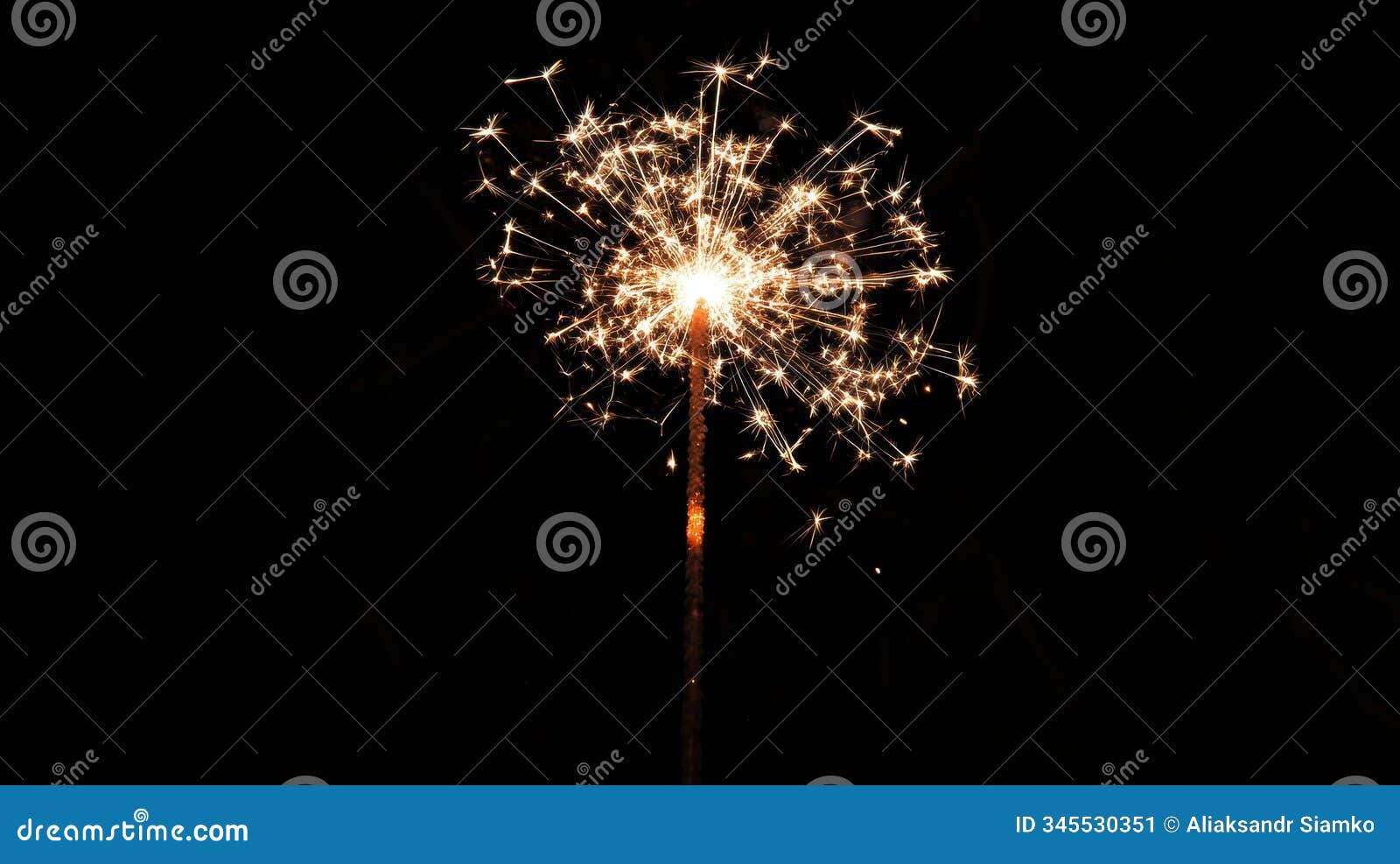 Stunning Fireworks Illuminating the Clear Night Sky Stock Illustration ...