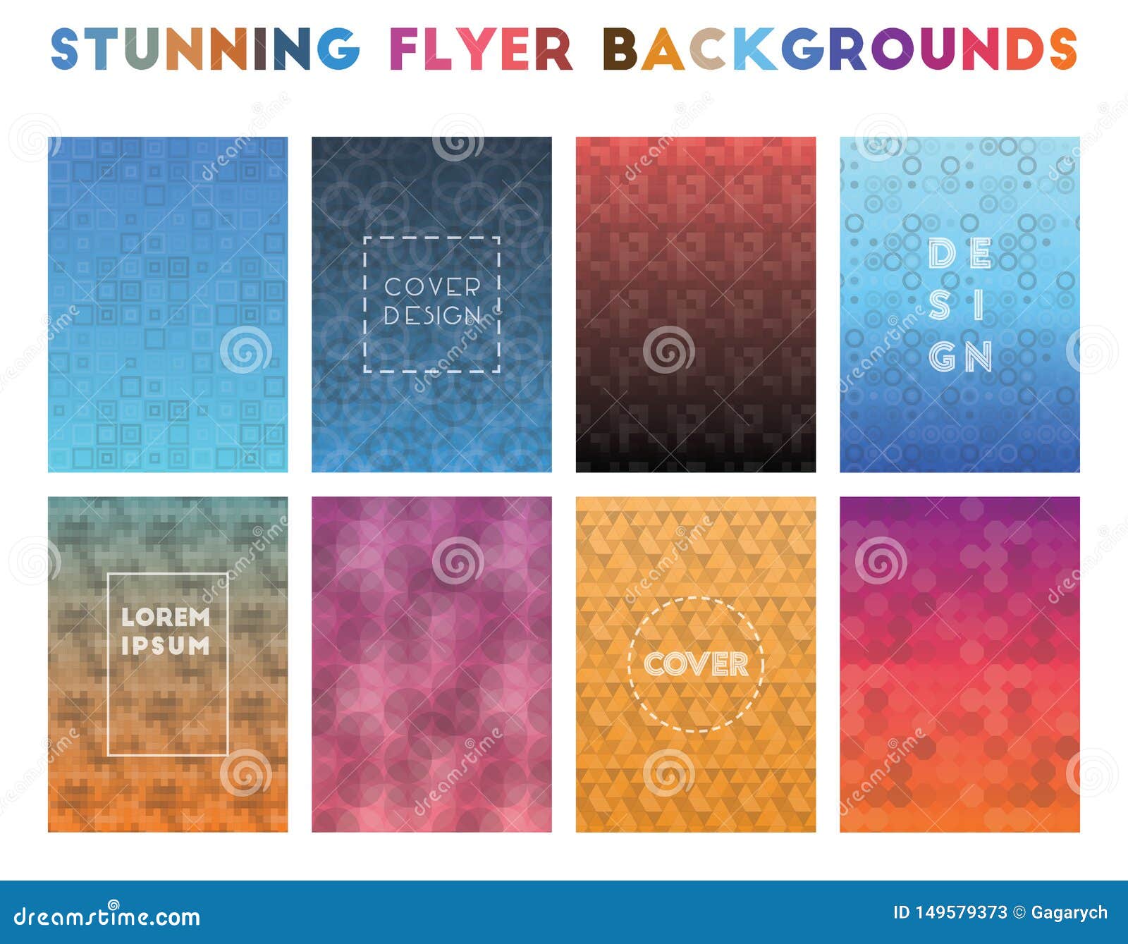 Stunning Flyer Backgrounds. Stock Vector - Illustration of line ...