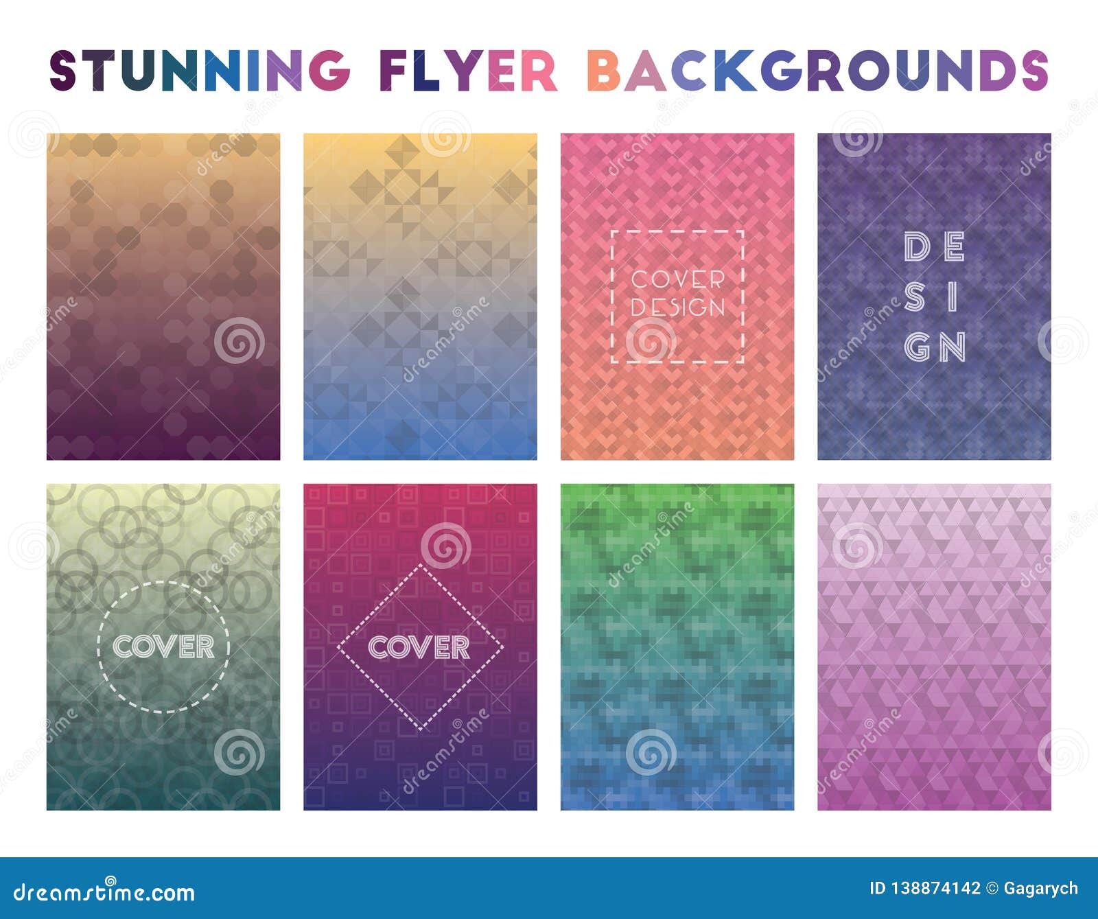 Stunning Flyer Backgrounds. Stock Vector - Illustration of minimalistic ...