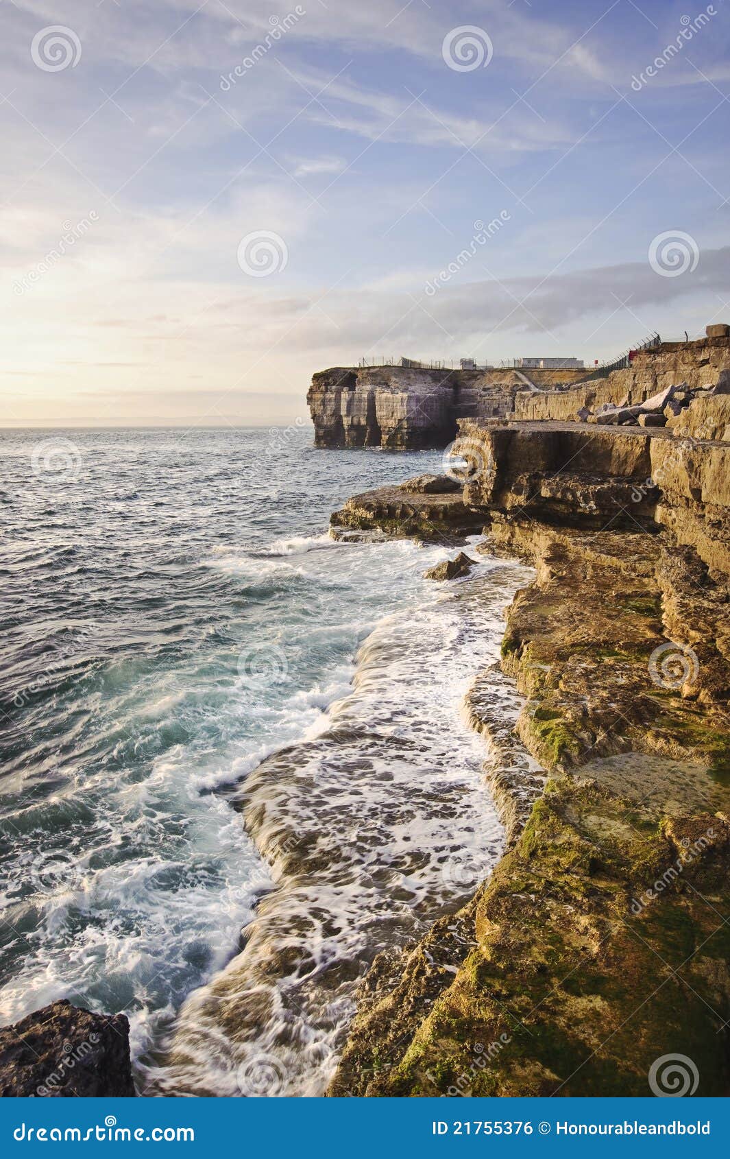 Stunning Geological Rock Cliff Formations Stock Photo - Image of clouds ...