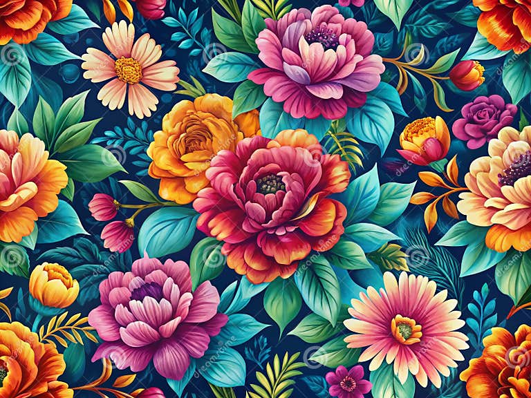 Stunning Gradient Floral Print Design: Vibrant Patterns Ready for Your ...