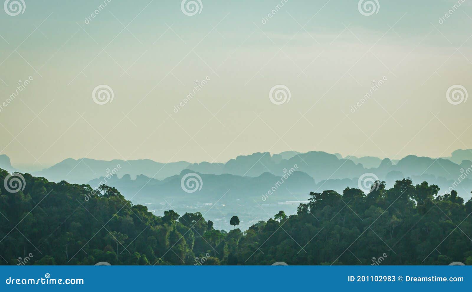 Stunning Green Nature Panoramic View Stock Image - Image of paradise ...