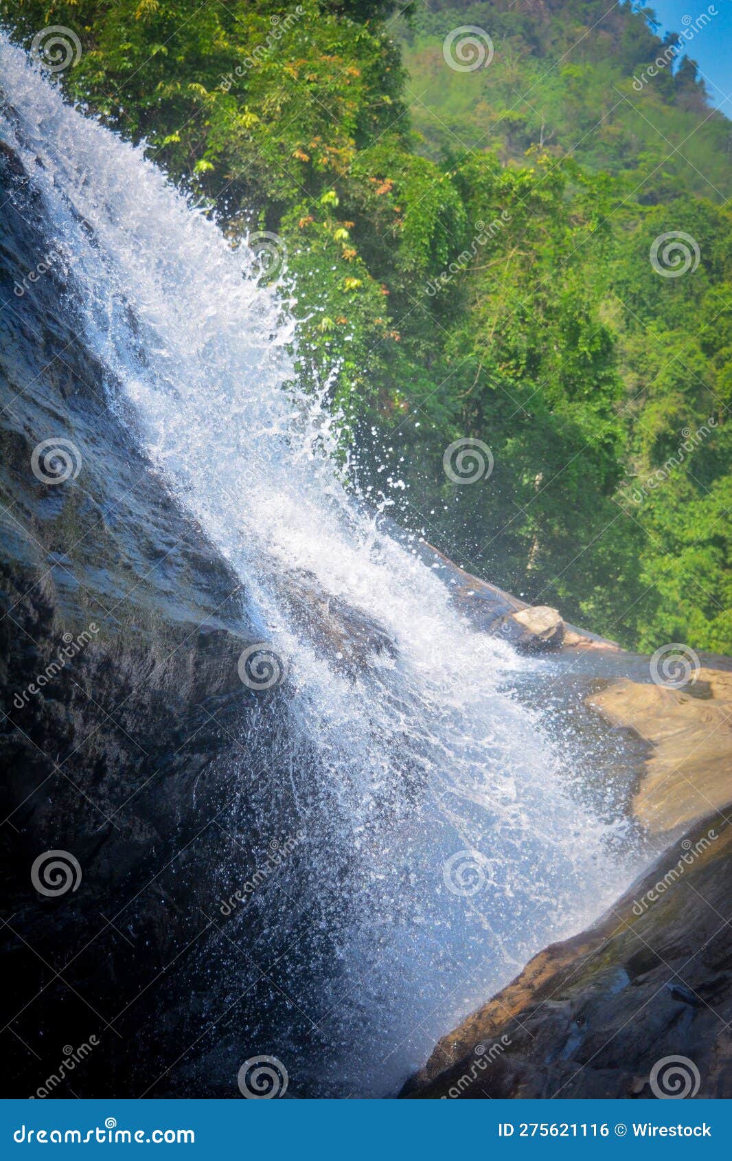Stunning High-angle View of a Majestic Waterfall Cascading Down a Rocky ...
