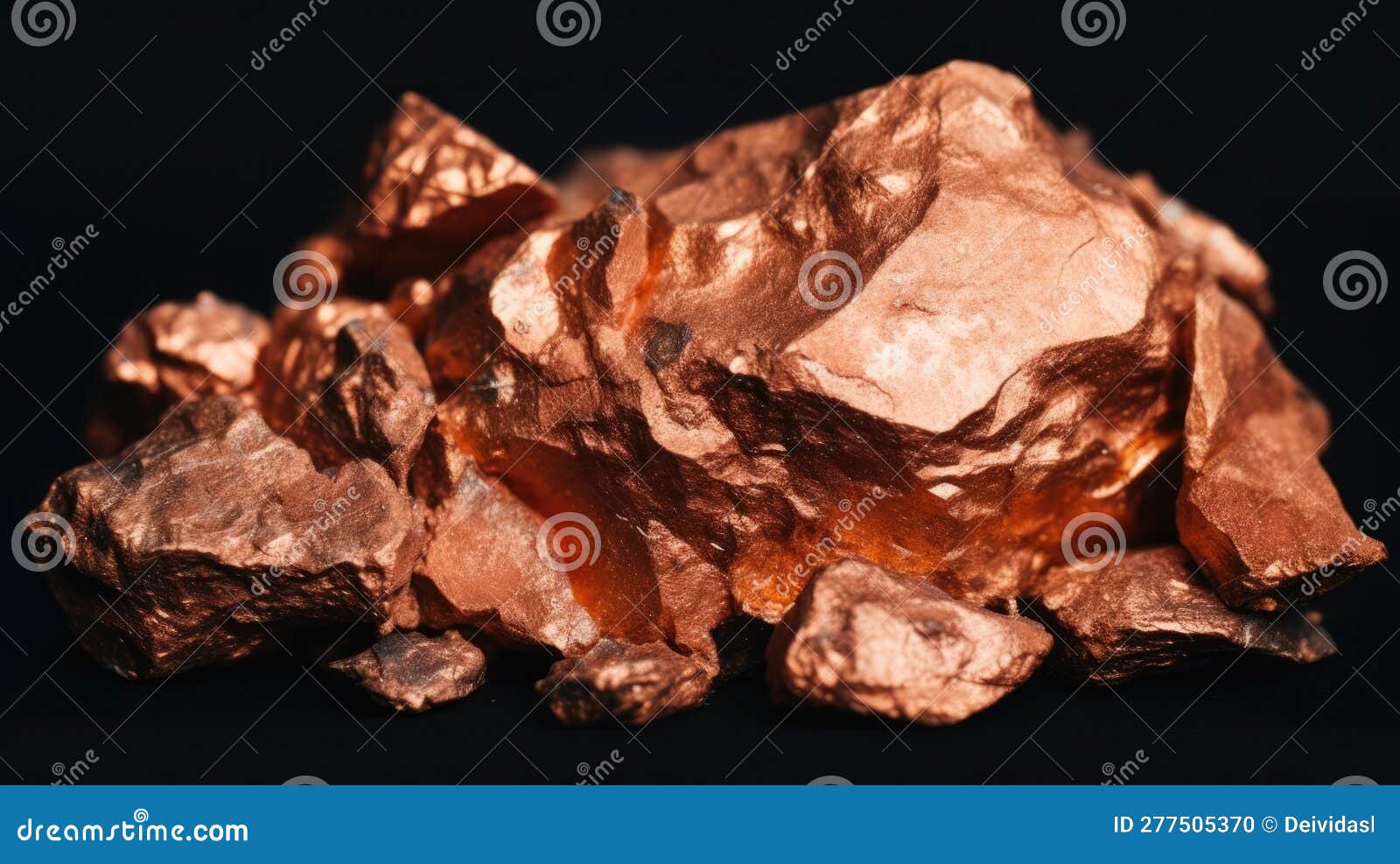 Stunning High-Resolution Copper Chunk Background with Copy Space Stock ...