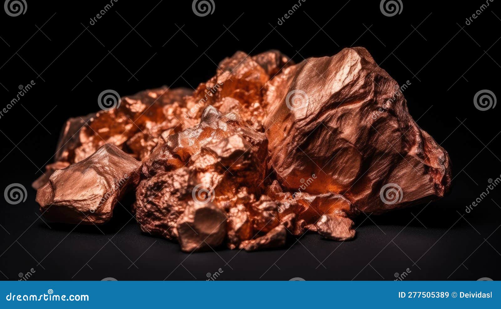 Stunning High-Resolution Copper Chunk Background with Copy Space Stock ...