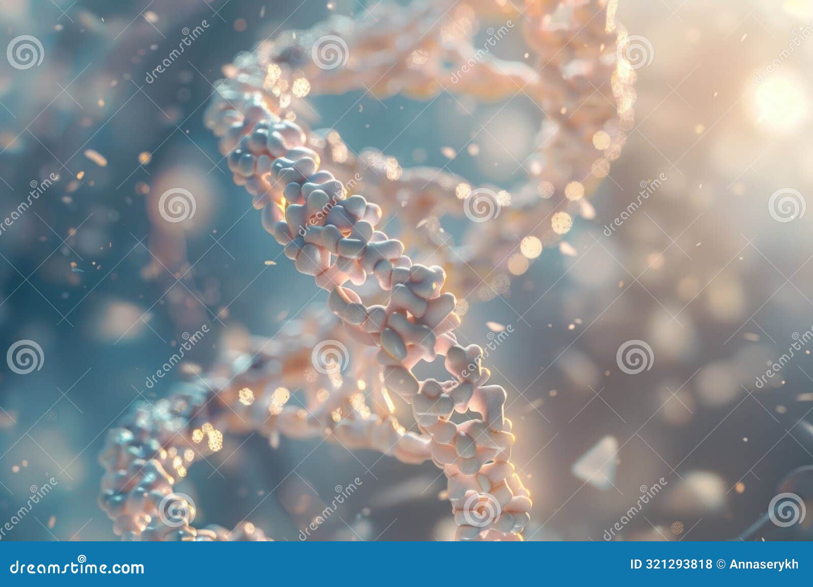 Intricate Visualization of DNA Molecule Structure in a Light-filled ...