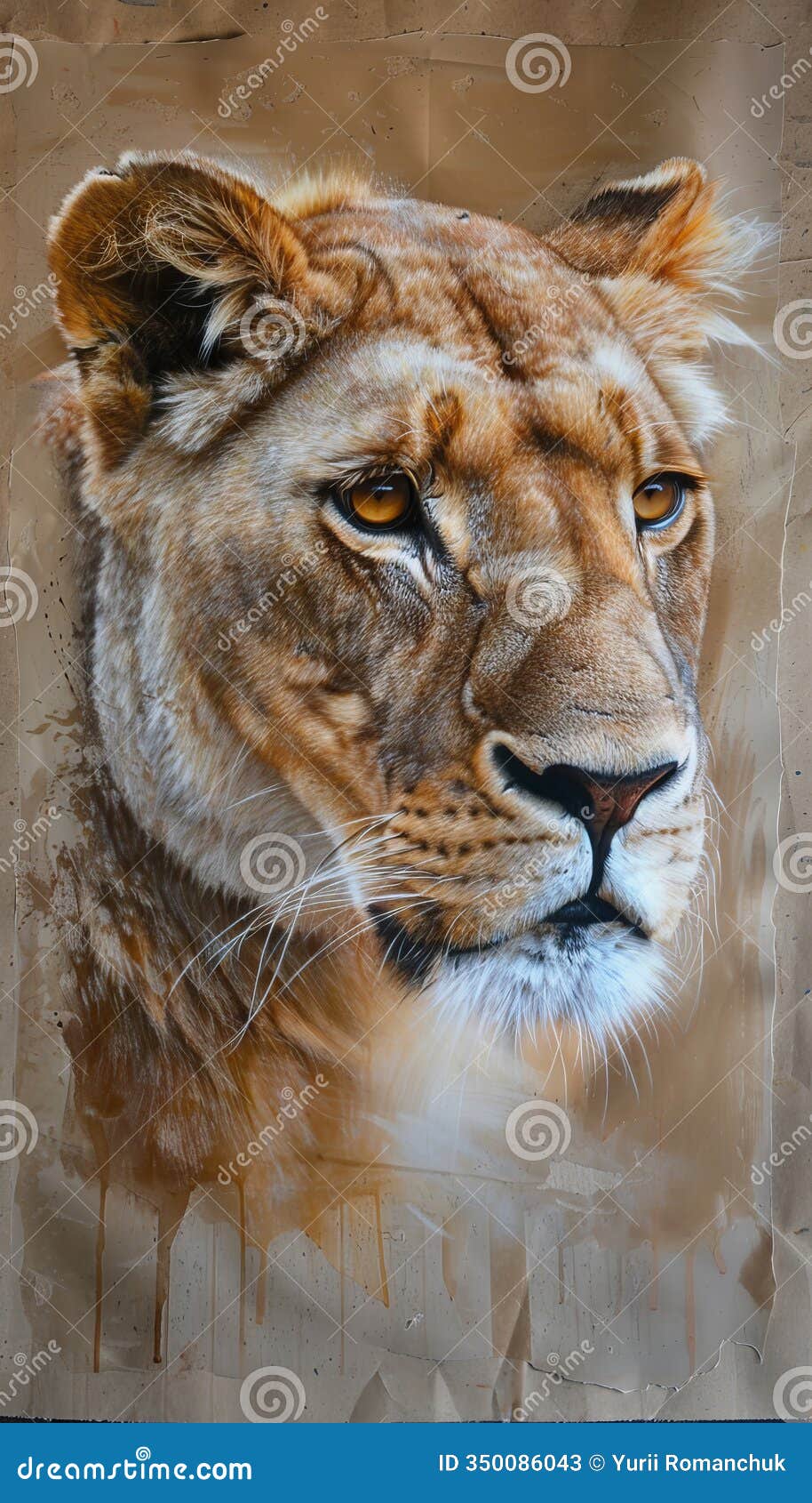 Stunning Hyperrealistic Portrait of a Lion S Face with Striking Colors ...