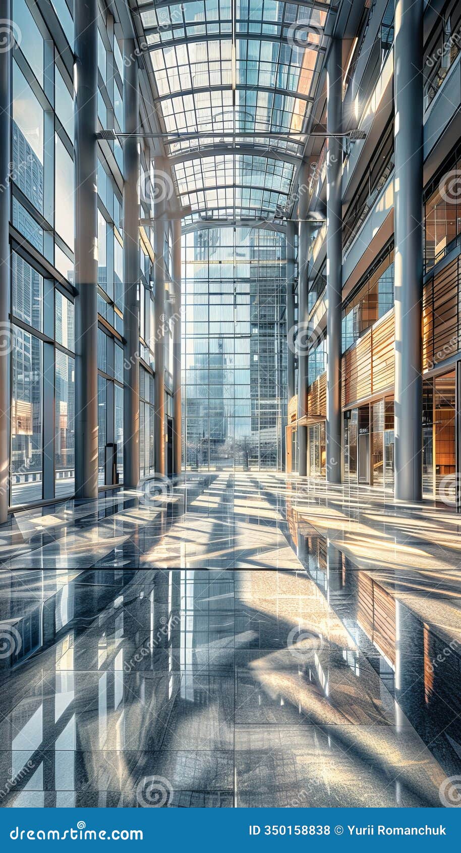 Stunning Hyperrealistic Skyscraper Atrium with Sunlight and Dynamic ...