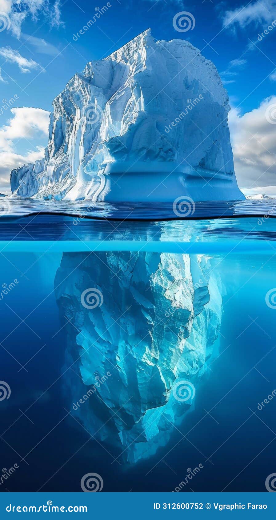 Stunning Iceberg Reflection in Calm Waters Stock Photo - Image of cold ...