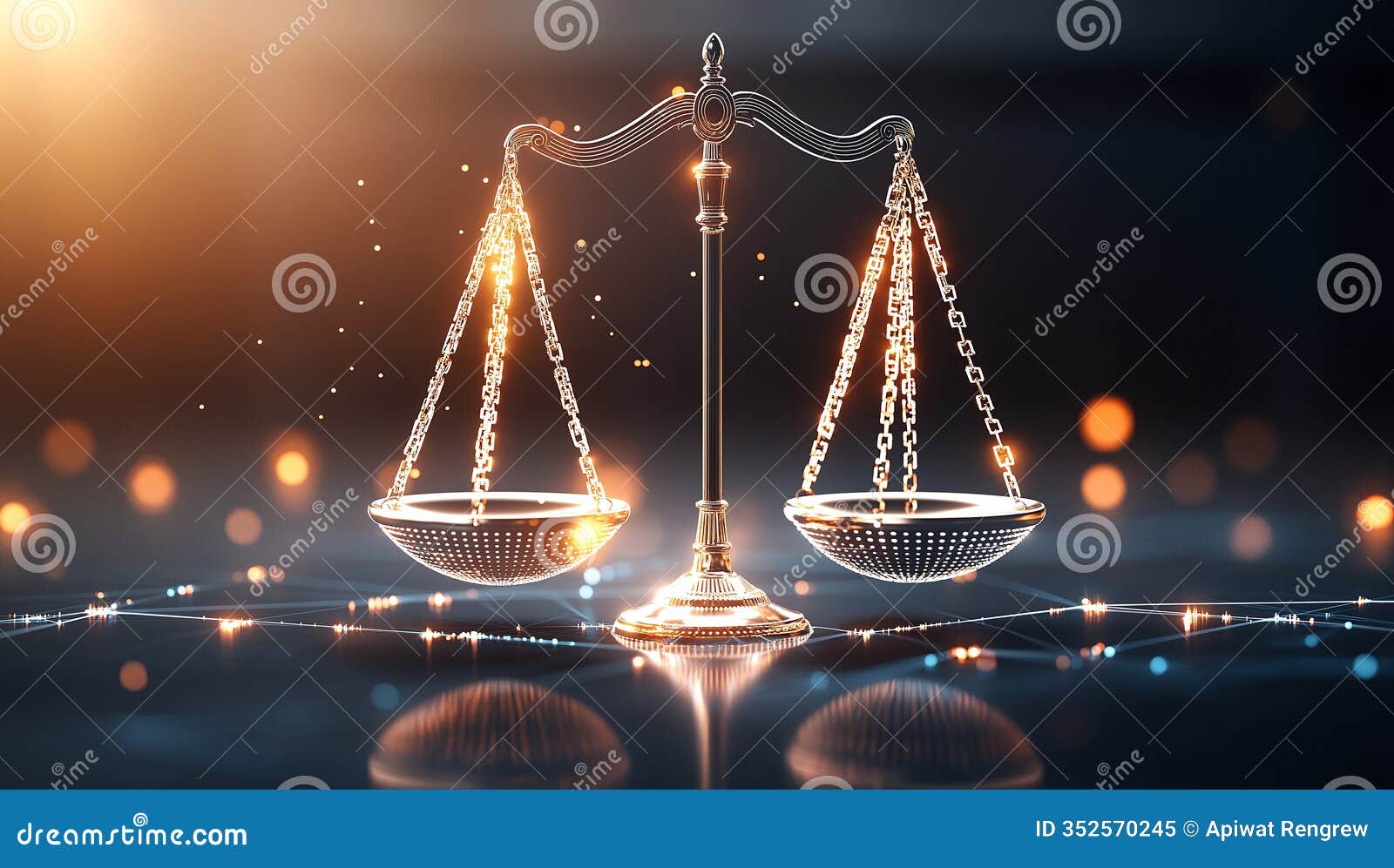Stunning Illustration of Balanced Scale Symbolizing Justice and ...