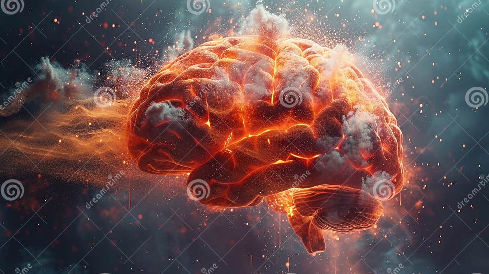 Creative Explosion: AI-Generated Human Brain Illustration with Fantasy ...