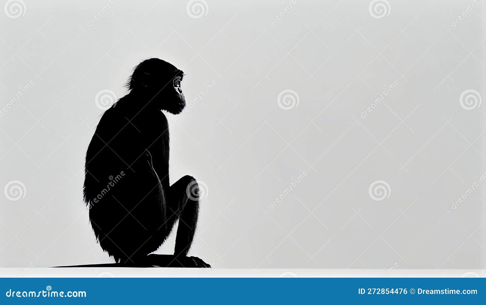 A Black Monkey S Gaze: the Primate Looks into the Distance, Deep in ...