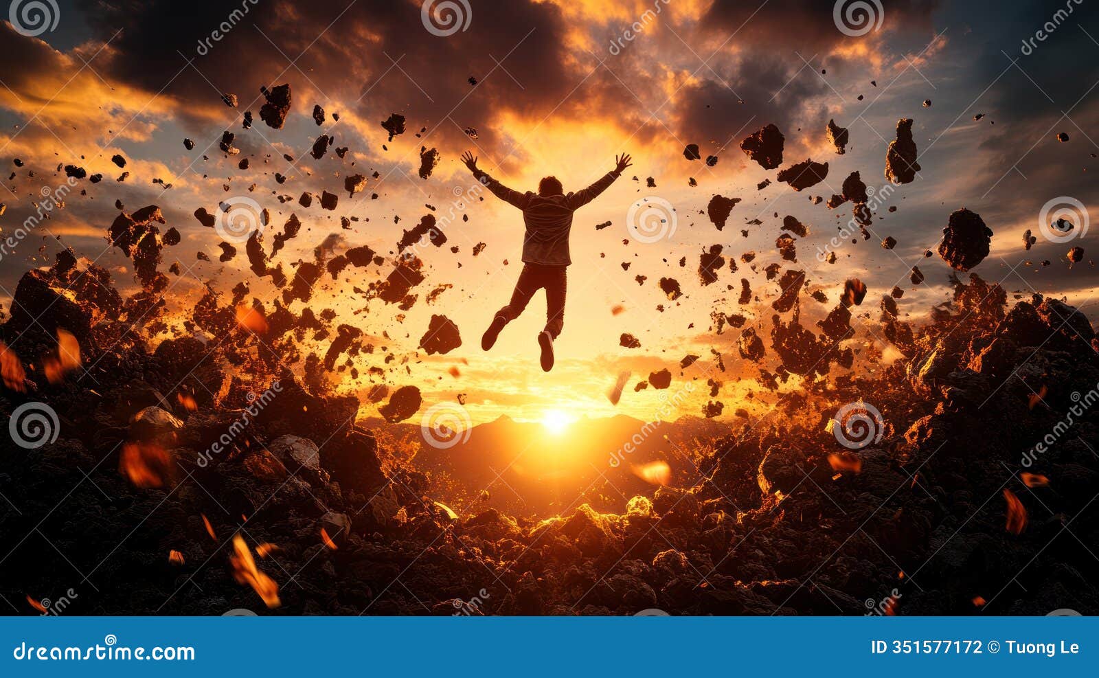 Person Overcoming Obstacle, Vector Cartoon Stick Figure Illustration ...