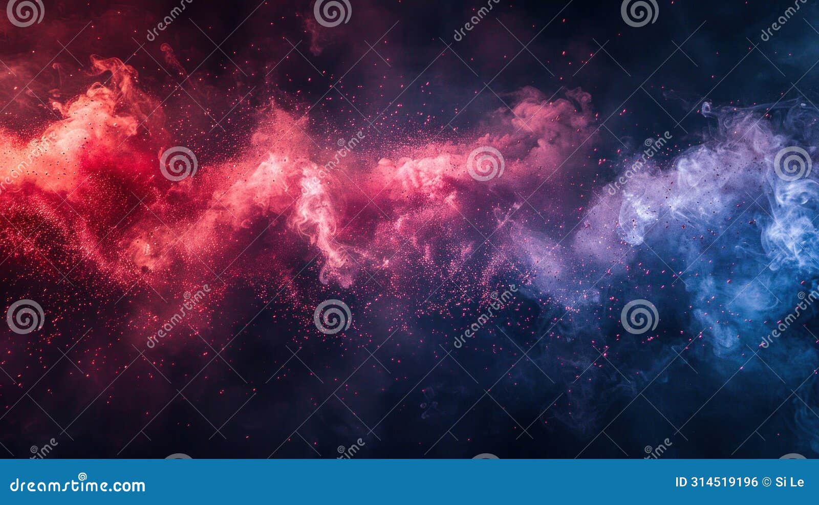 Fiery American Flag Colors in Smoke Cloud Fireworks: Celebrating USA Independence Day Stock ...