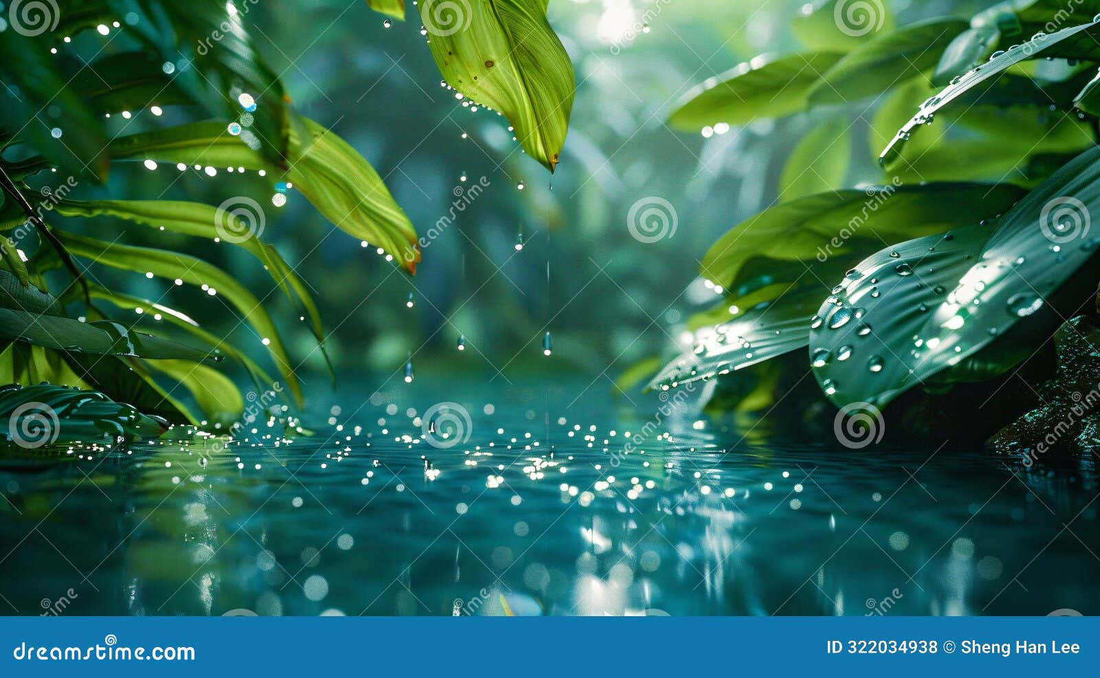 Magical Rainforest Canopy stock illustration. Illustration of ethereal ...