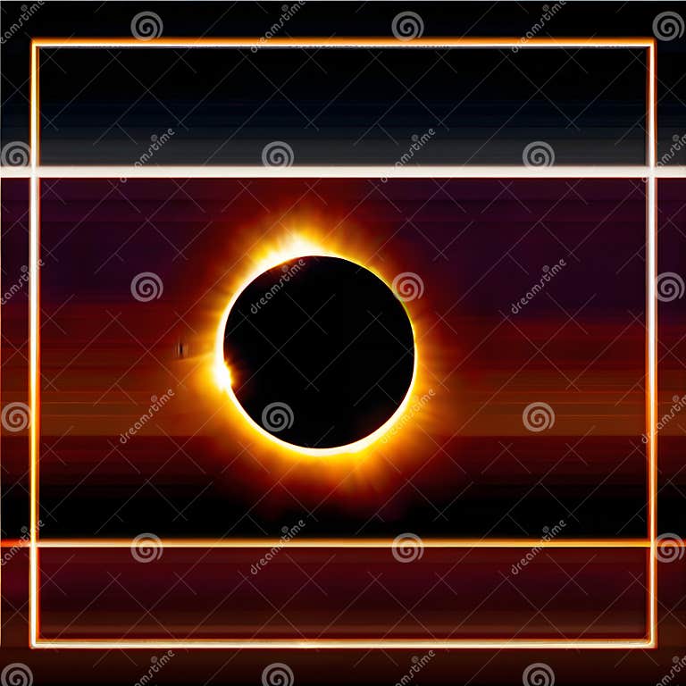 A Stunning Image Capturing a Solar Eclipse. Stock Photo - Image of ...