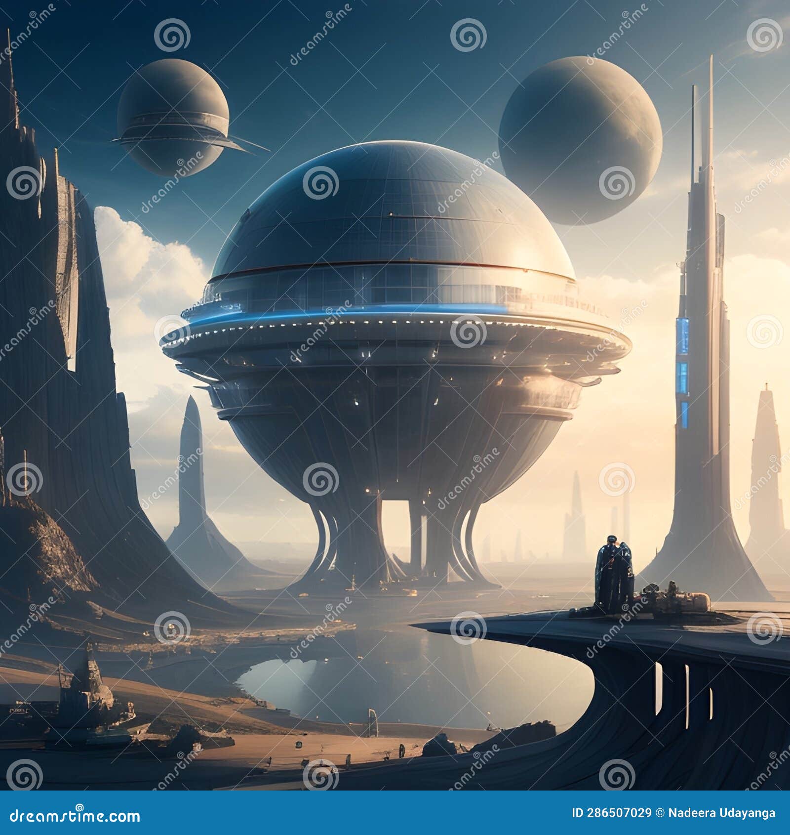 Stunning Image of City in Future World with Advanced Technology Stock ...