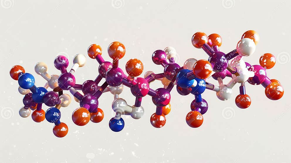 Molecular Structure of Biochemical Compounds Stock Illustration ...