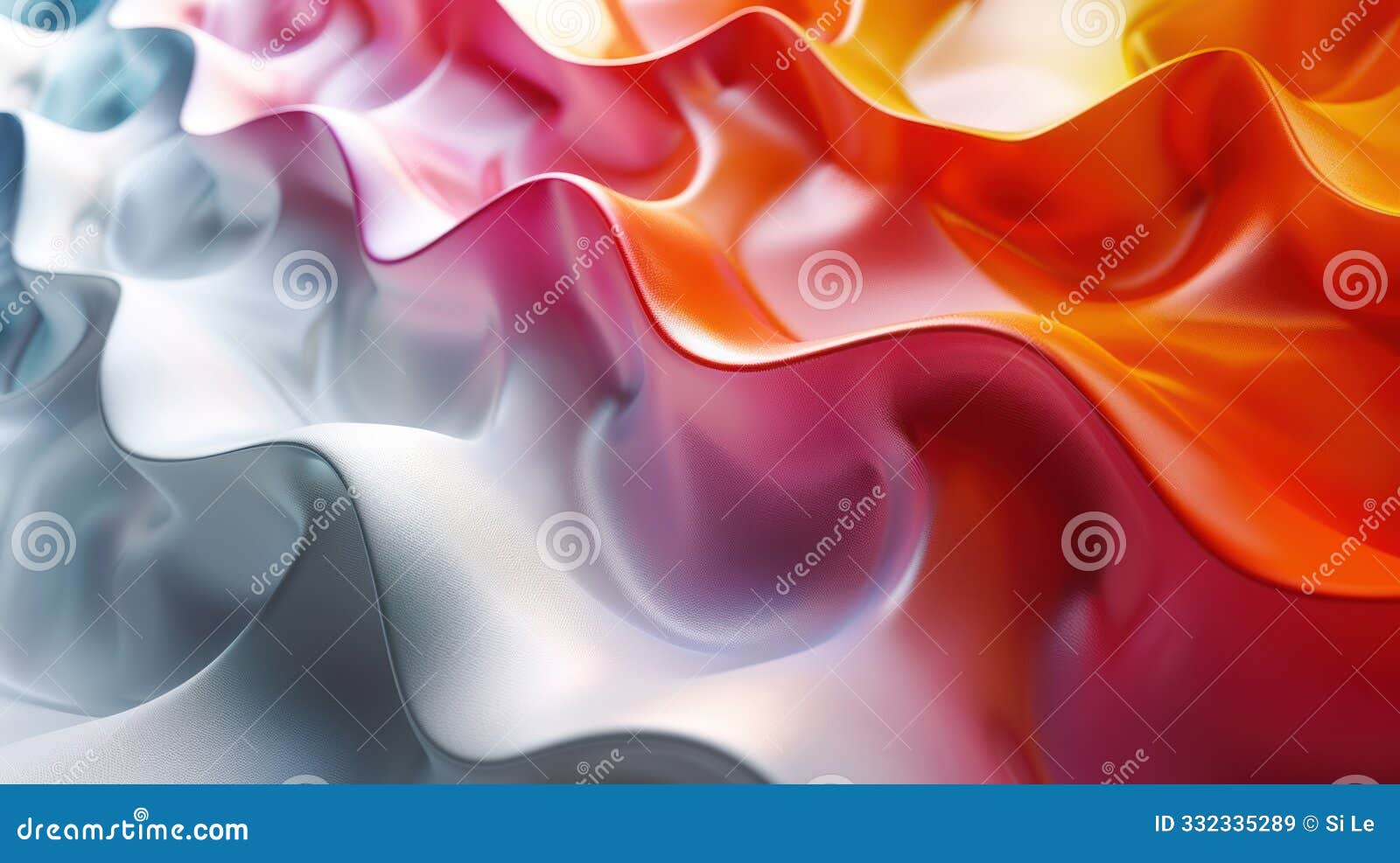 Vibrant 3D Wave of Colors stock illustration. Illustration of motion ...