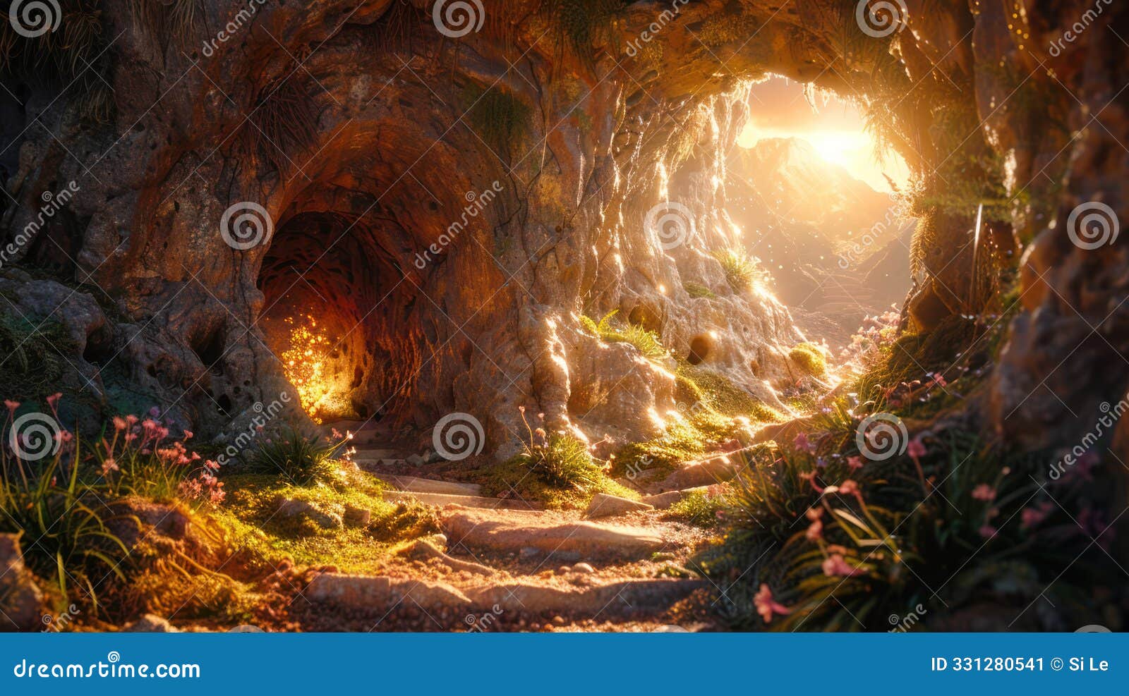 Empty Tomb: the Resurrection of Jesus Christ Stock Illustration ...