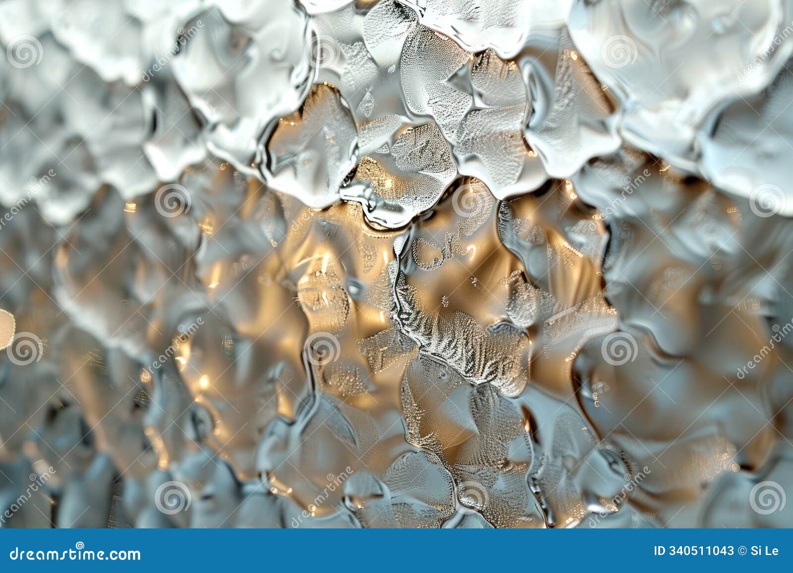 3D Fluted Glass With Purple, Blue Background. Refracting The Texture Of ...