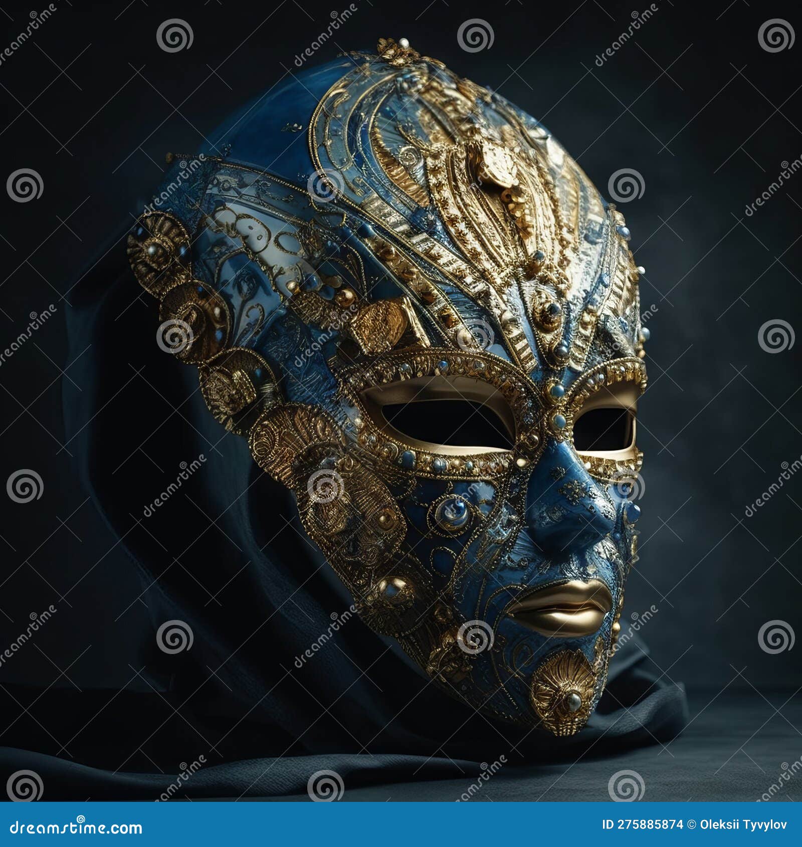 Venetian Carnival Mask with Intricate Patterns. Generative Ai Stock ...