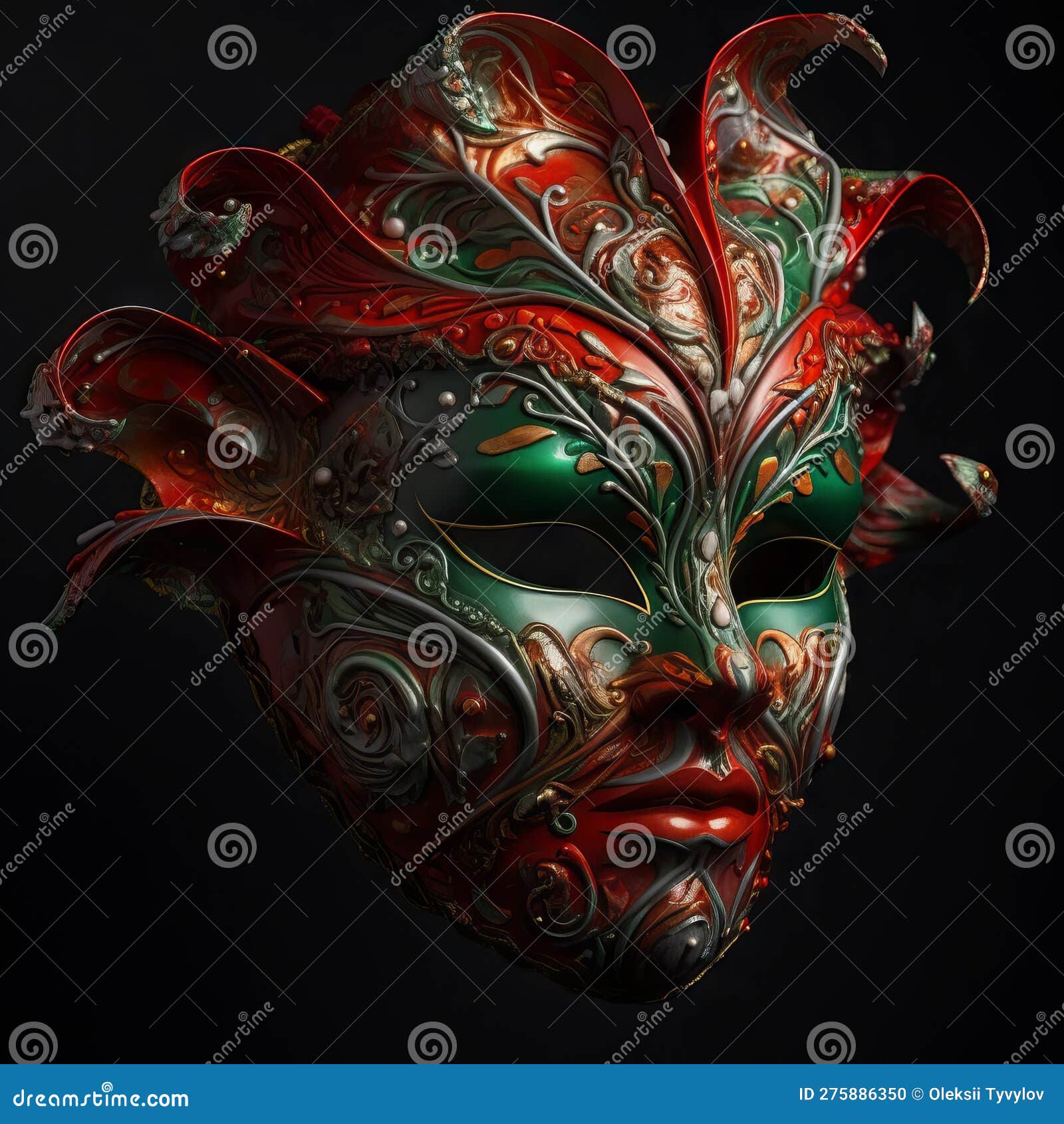 Venetian Carnival Mask with Intricate Patterns. Generative Ai Stock ...