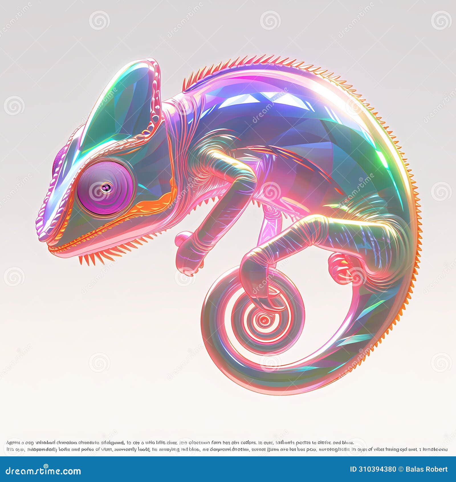 Pink Chameleon - a Gorgeous Creature Stock Illustration - Illustration ...