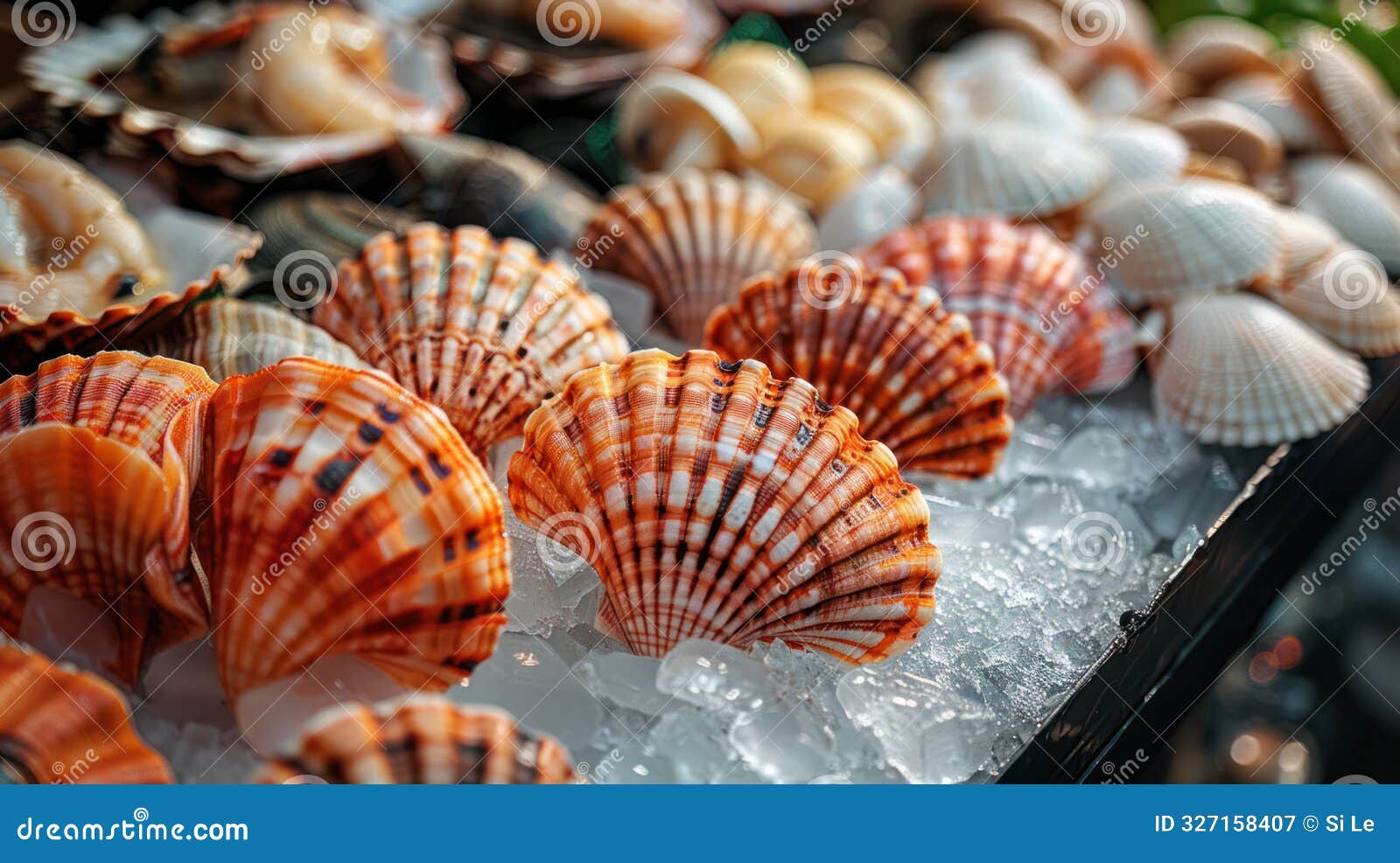 Oceanic Delicacies: Assorted Raw Seafood, Sea Shells, And Barnacles On ...