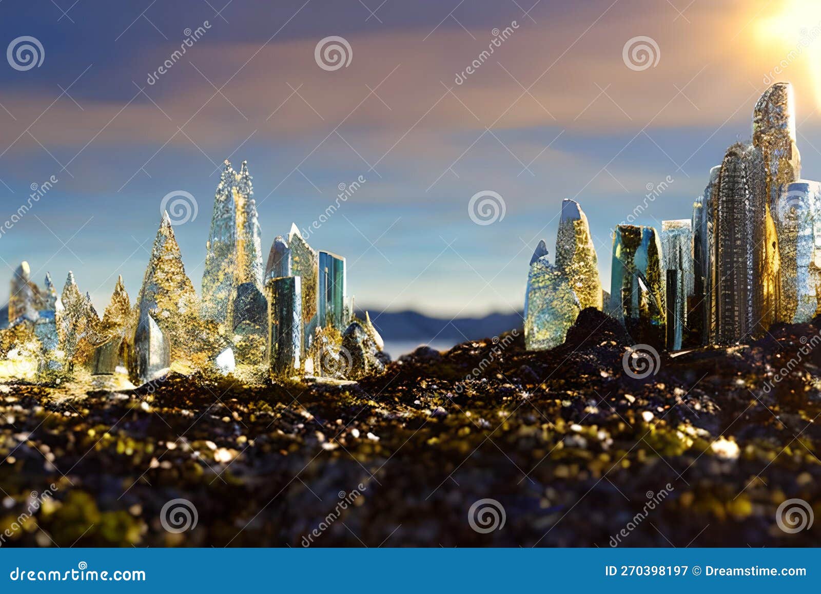 Crystal Ore - a Symphony of Light and Color with Generative AI Stock ...