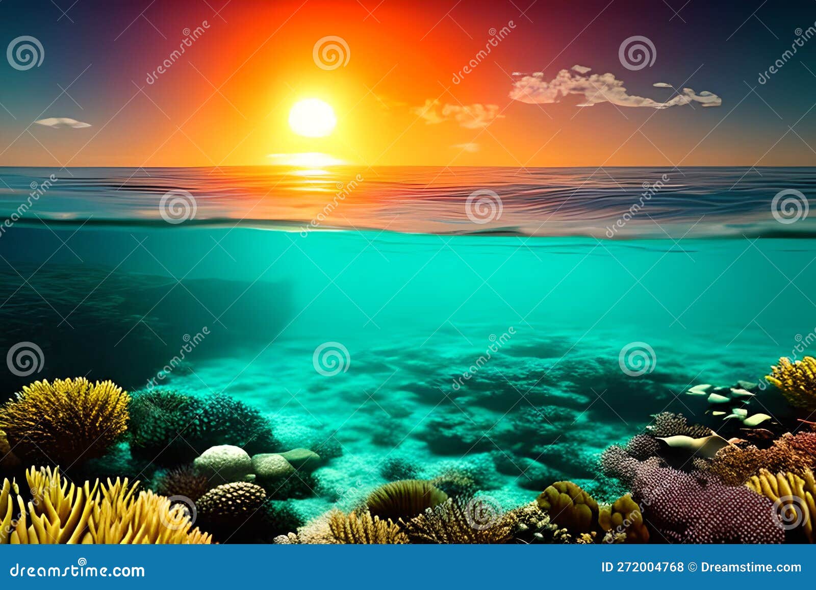 Dive into the Magic: an Enchanting Sunset Ocean View from Underwater ...
