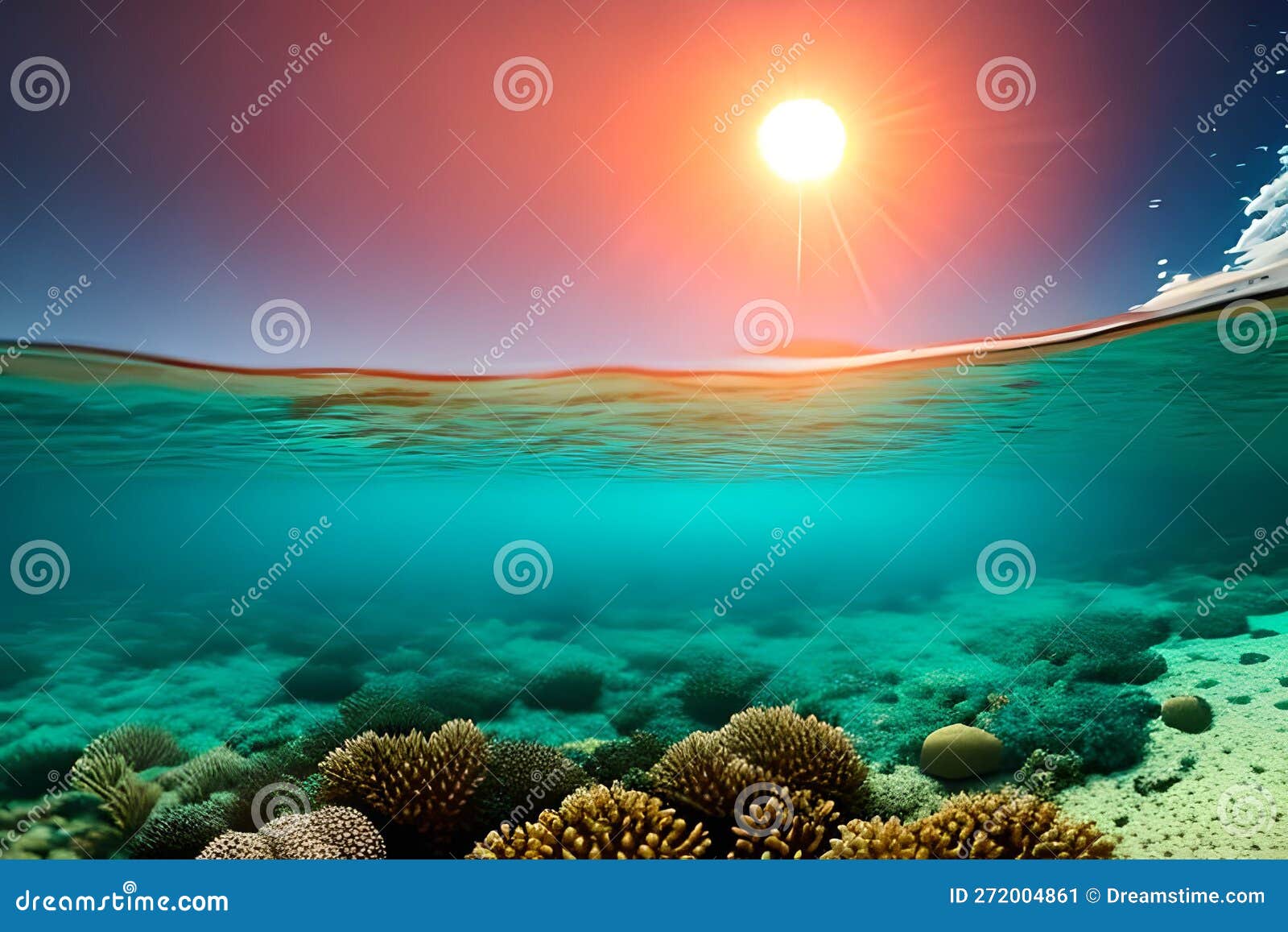 Below the Horizon: a Breathtaking Sunset Ocean View from Underwater ...
