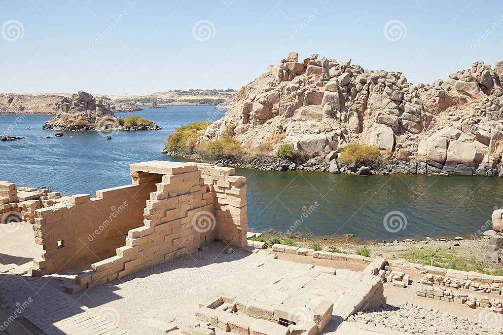 The Stunning Island Temple of Philae in Aswan, Egypt Stock Photo ... The Stunning Island Temple of Philae in Aswan, Egypt Stock Photo ...