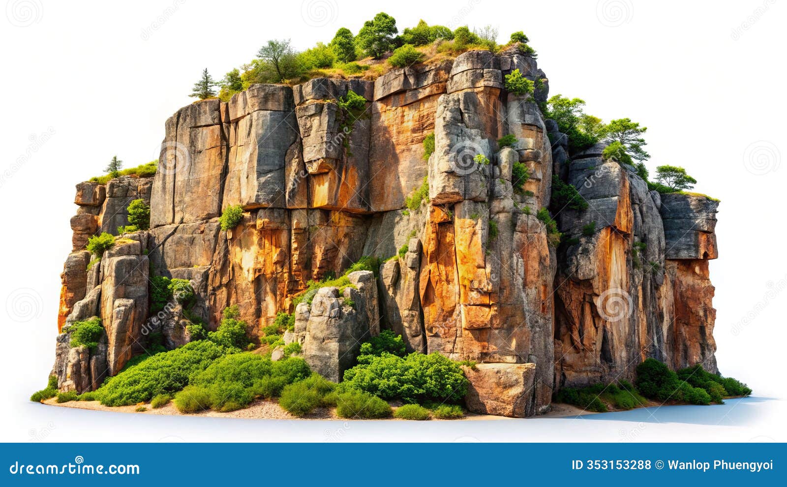 Stunning Isolated Rock Cliff with Dramatic Face Pristine White ...