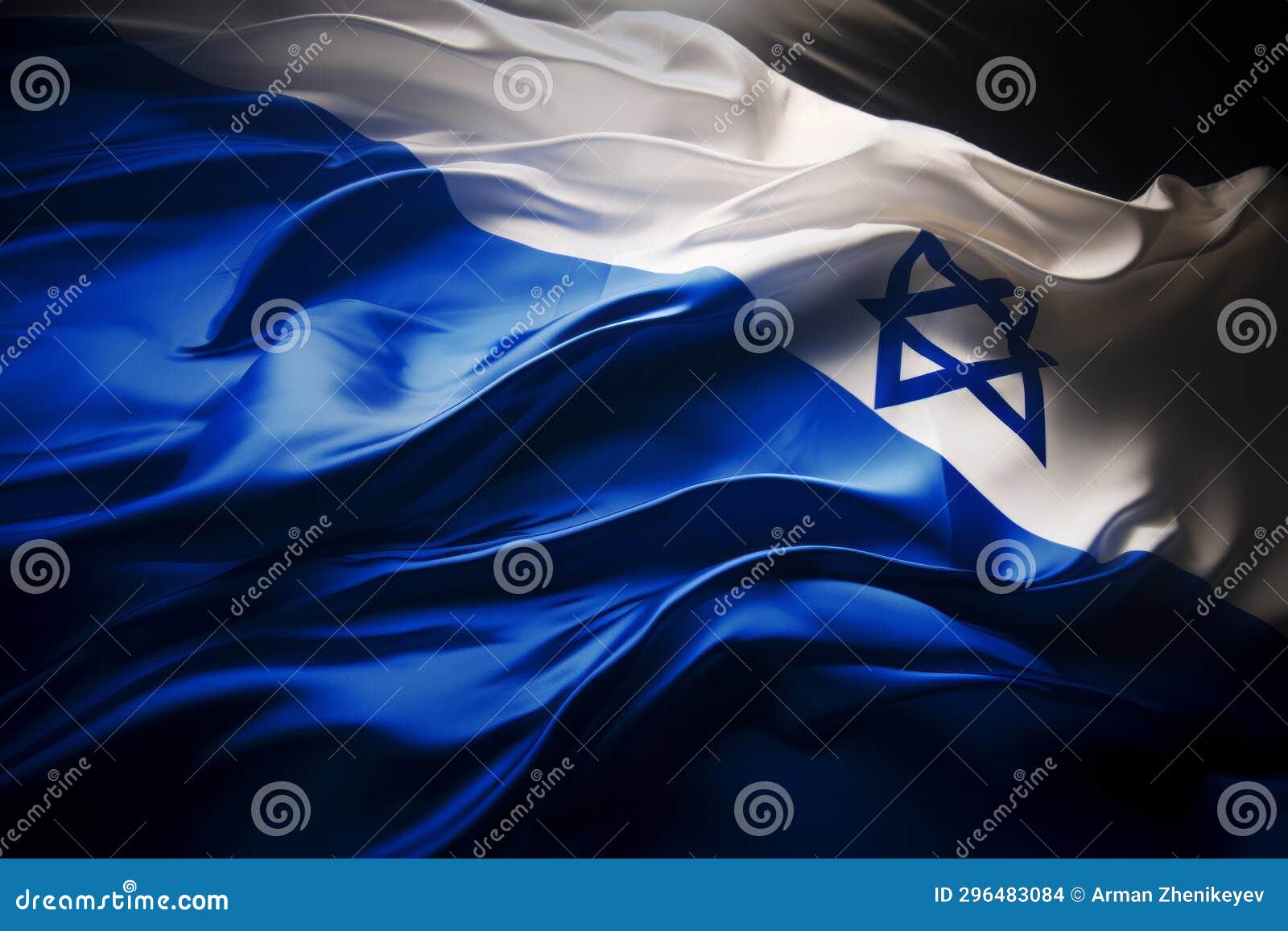 Stunning Israeli Flag. Full Frame Close-up Stock Illustration ...