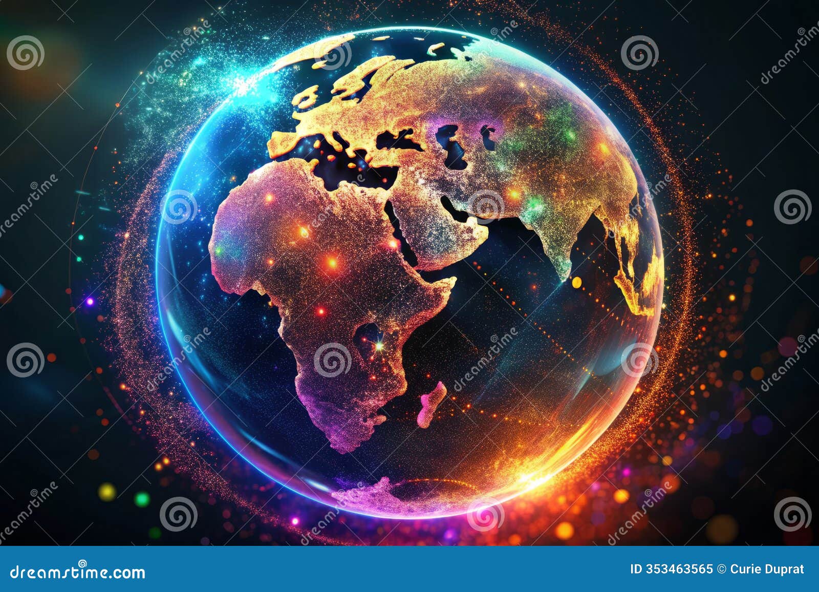Animation Globe With Dot World Map HUD And Infographic Graph Bar ...